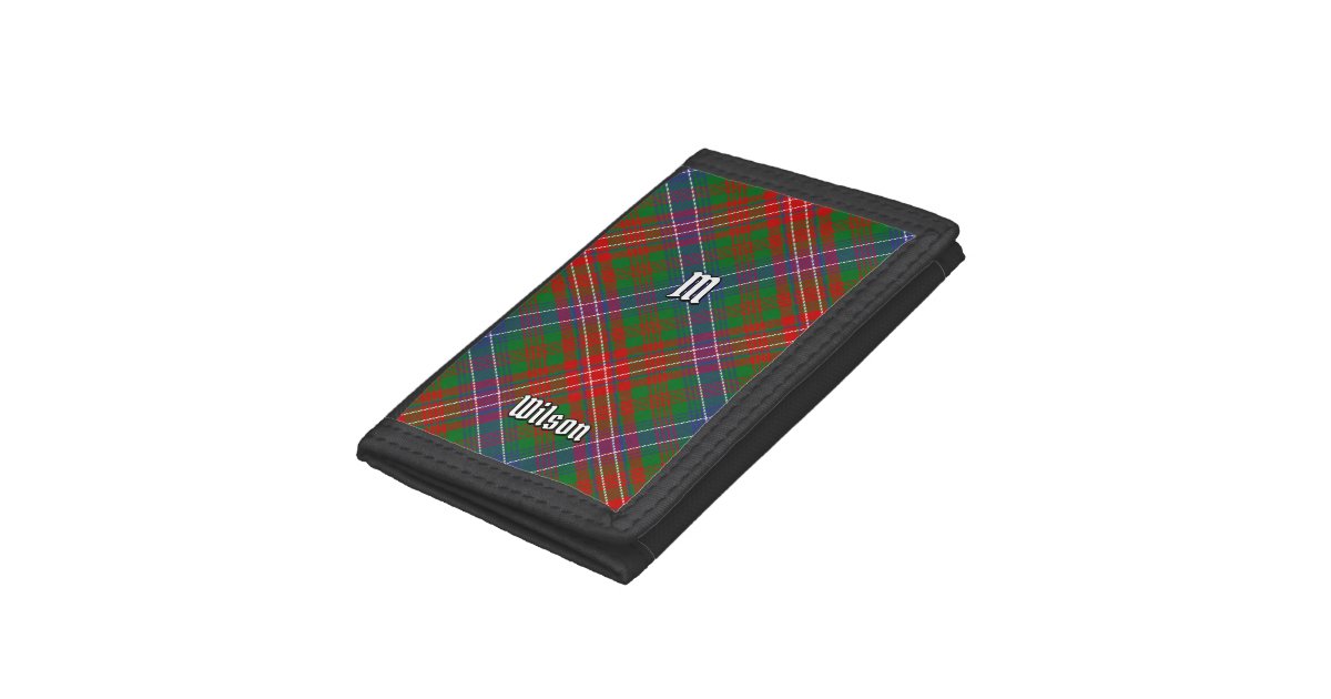 Clan Wilson Modern Tartan Trifold Wallet | Zazzle