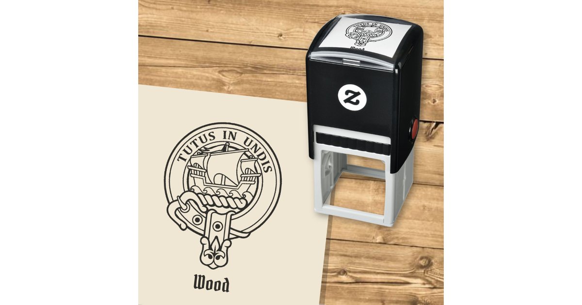 Clan Wood Crest Self-inking Stamp | Zazzle