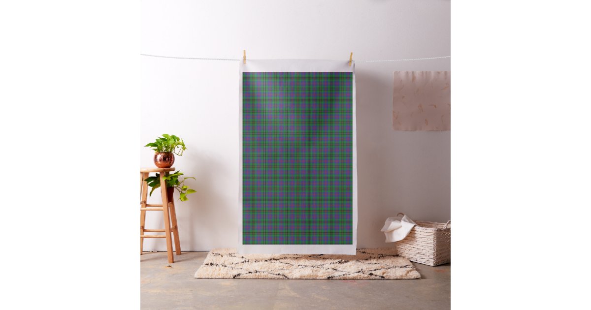 Clan Wood Scottish Tartan Plaid Fabric | Zazzle