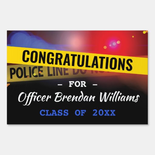 Clap Honk Wave | Police Graduation Sign | Zazzle