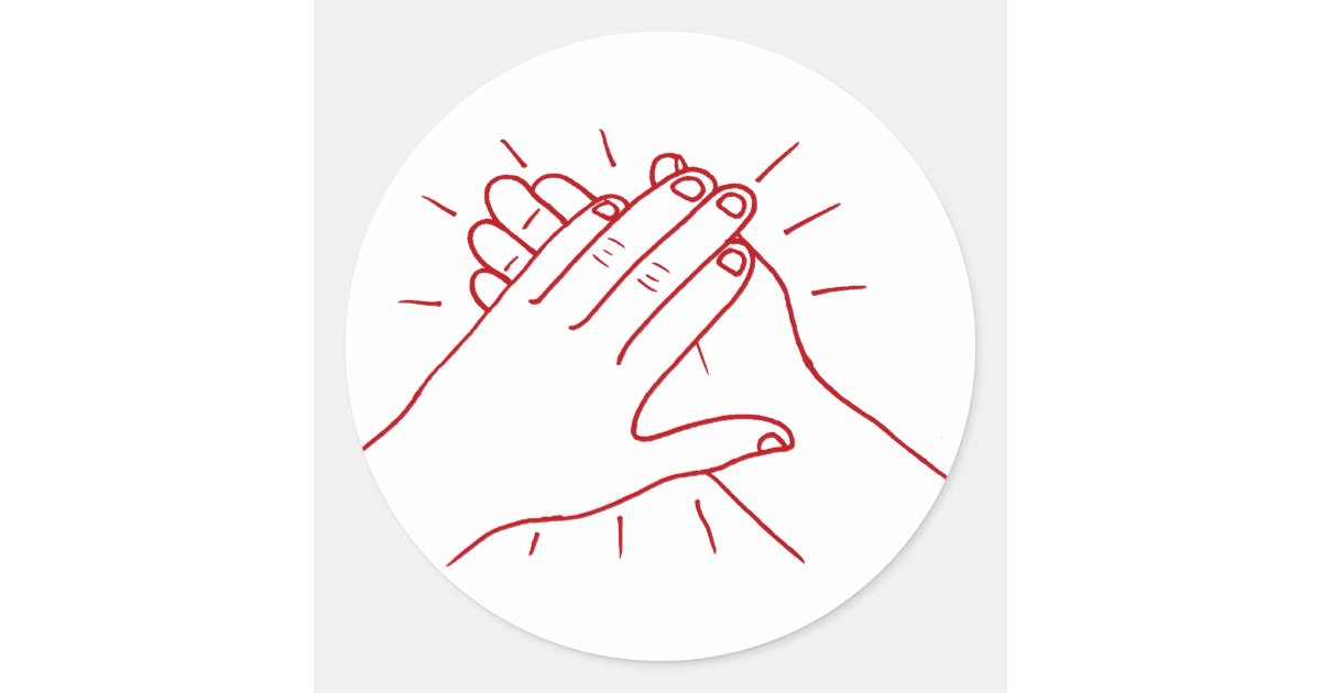 Clap Your Hands Classic Round Sticker | Zazzle