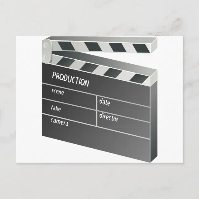 Clapper-Board Film Movie Motion Picture Postcard | Zazzle