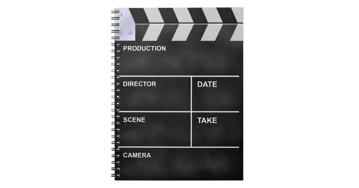 Clapperboard cinema notebook | Zazzle