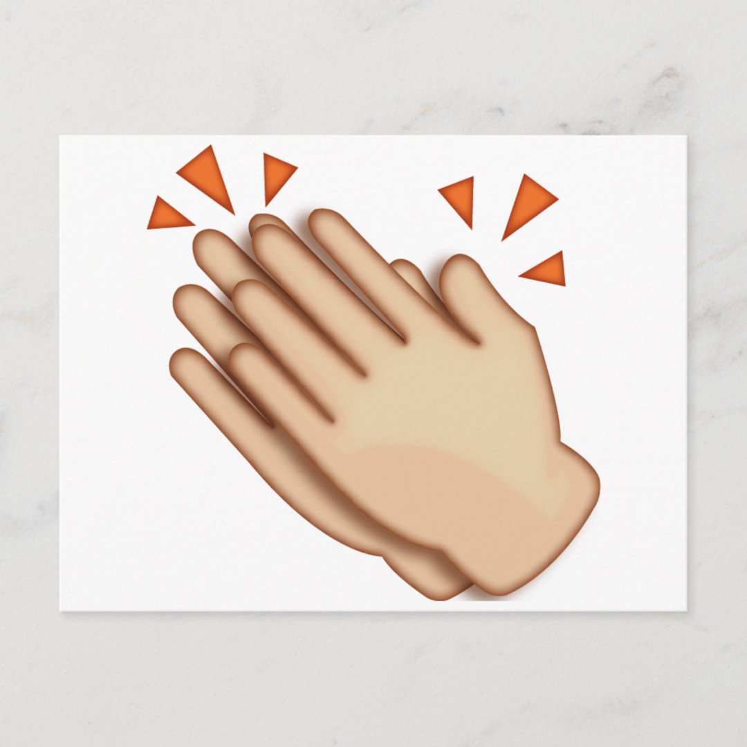 Clapping Hands - Emoji Postcard | Zazzle