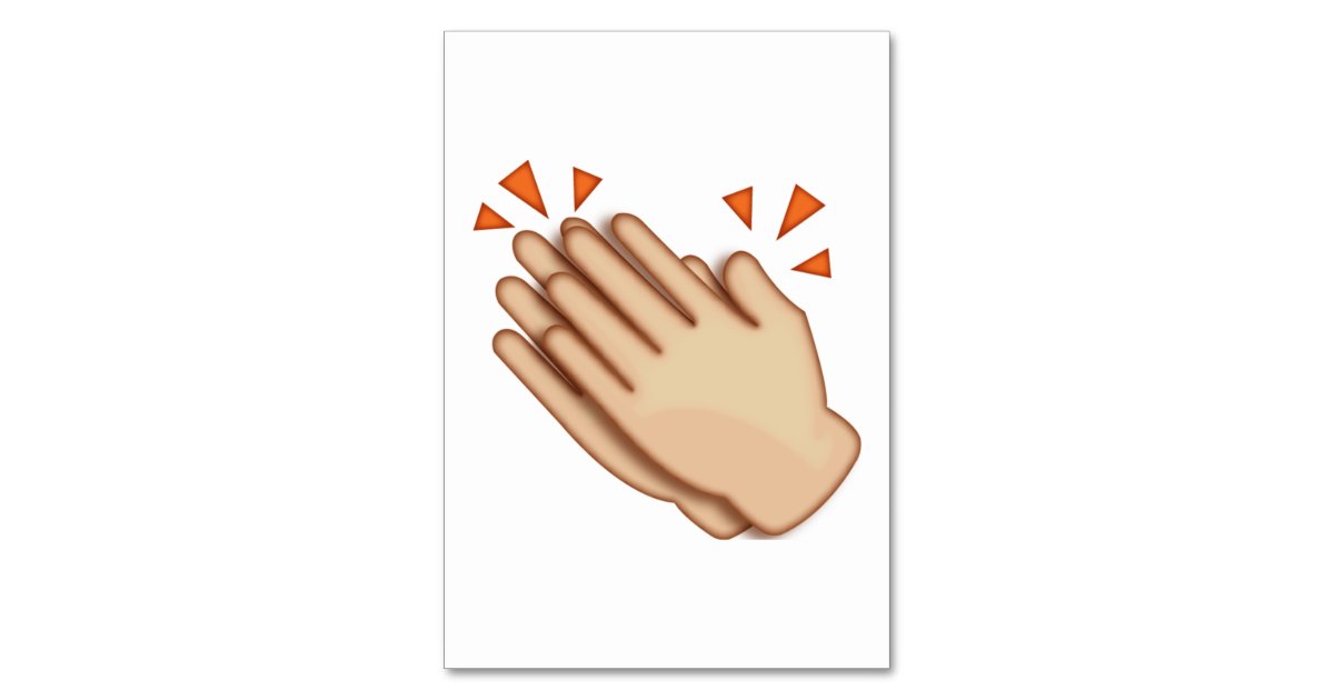 Clapping Hands - Emoji Table Number | Zazzle