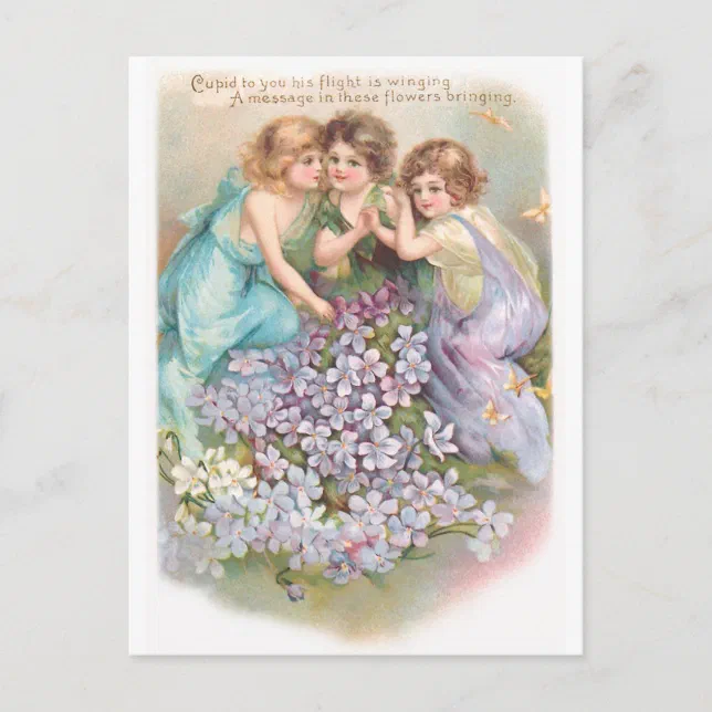 Clapsaddle: Charming Fairies Postcard | Zazzle