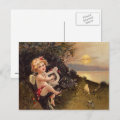 Clapsaddle: Little Cherub with Harp Postcard | Zazzle