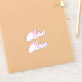 Clara Decorative Name in Pink x2 Sticker | Zazzle