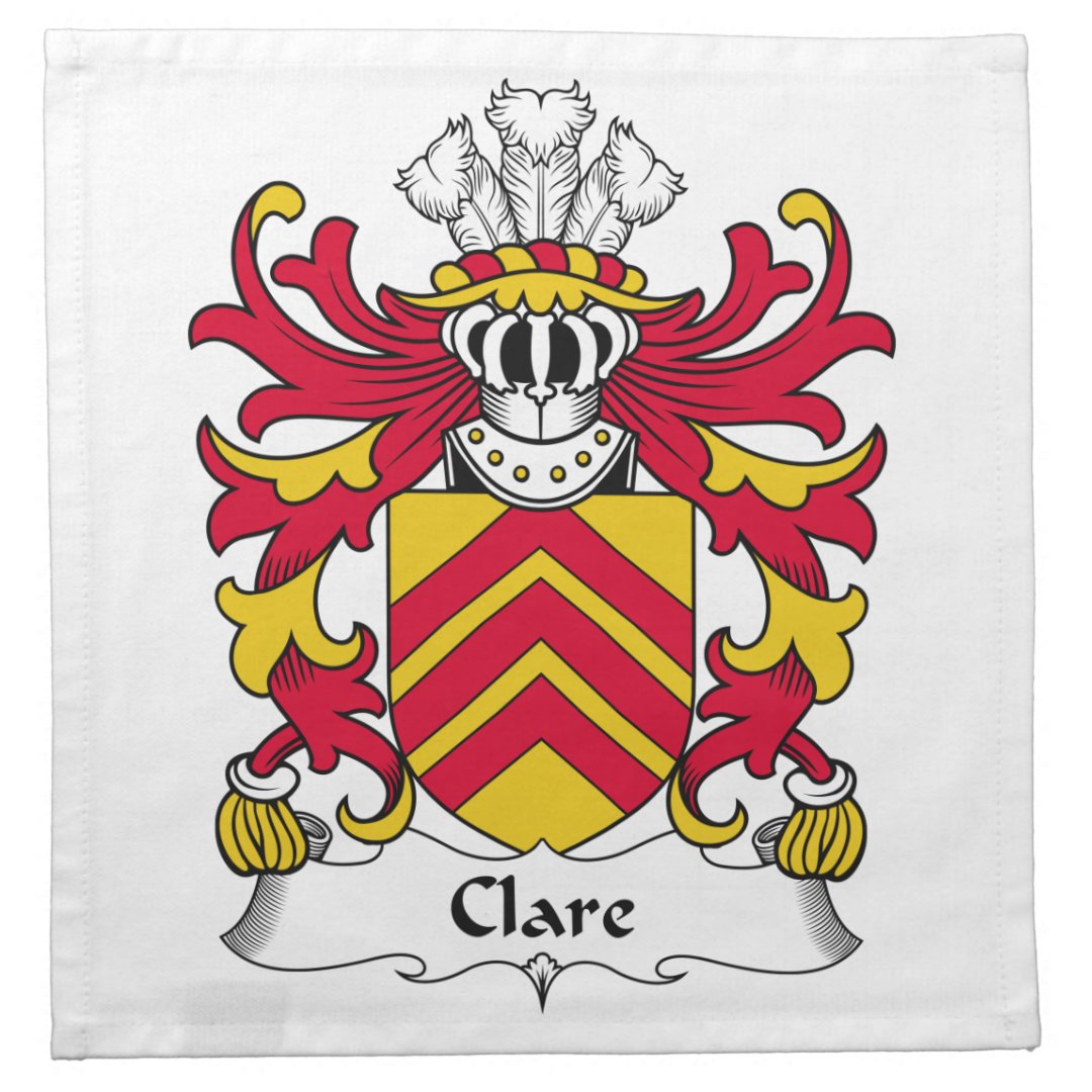 Clare Family Crest Napkin | Zazzle
