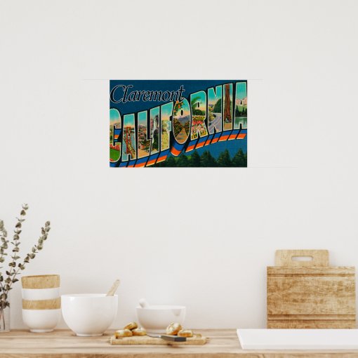 Claremont, California - Large Letter Scenes Poster | Zazzle
