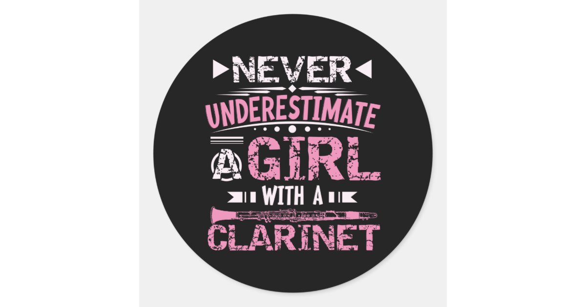 Clarinet Classic Round Sticker | Zazzle