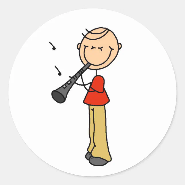 Clarinet Player Stickers Sticker | Zazzle