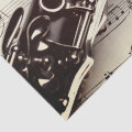 Clarinet Sheet Music Sepia Decoupage Tissue Paper | Zazzle