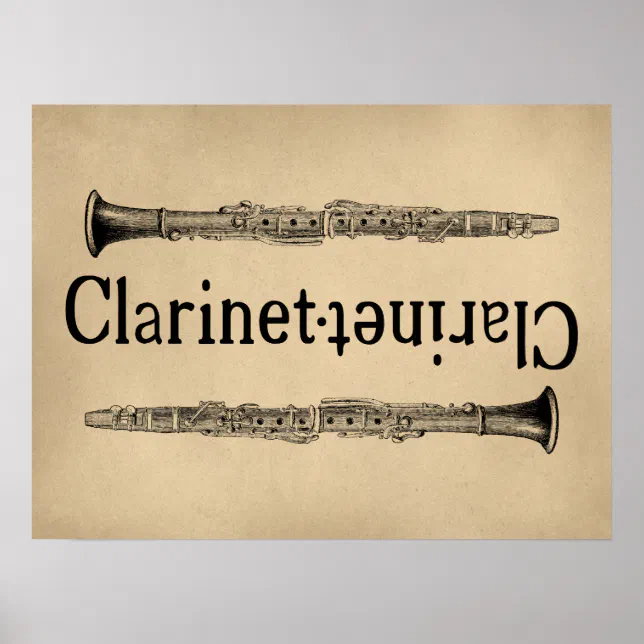 Clarinet Vintage Poster | Zazzle