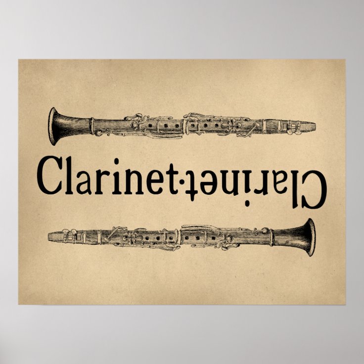 Clarinet Vintage Poster | Zazzle