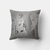Clarinet with Musical Accents Throw Pillow | Zazzle
