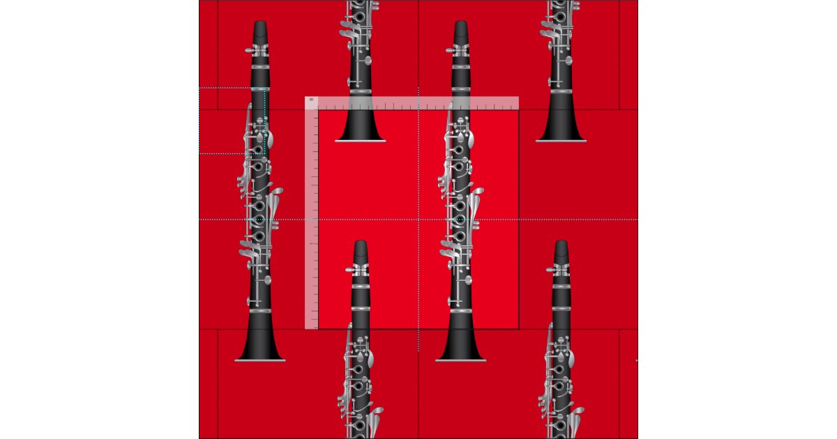 Clarinets Music Musician Room Decor Red Fabric | Zazzle