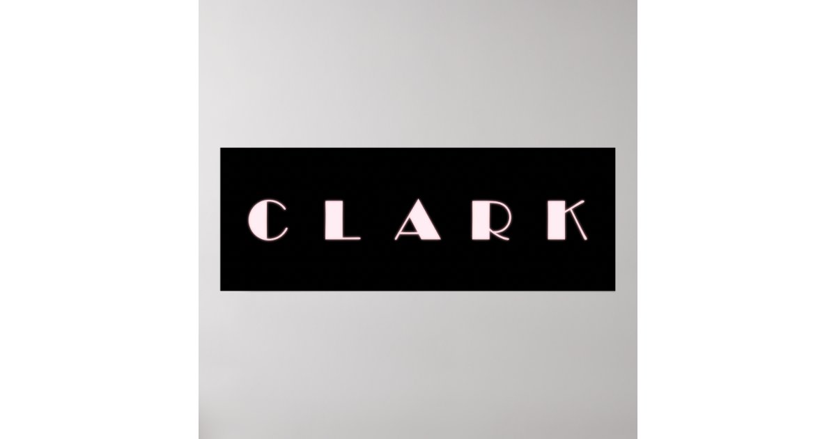 CLARK Alphabet Letter Name Art Poster | Zazzle