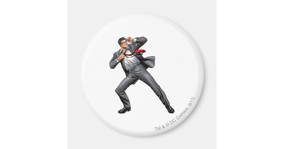 Clark changes into Superman Magnet | Zazzle