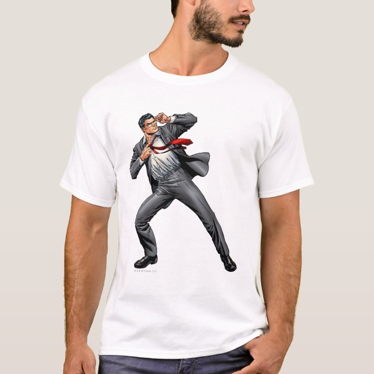 Clark changes into Superman T-Shirt | Zazzle