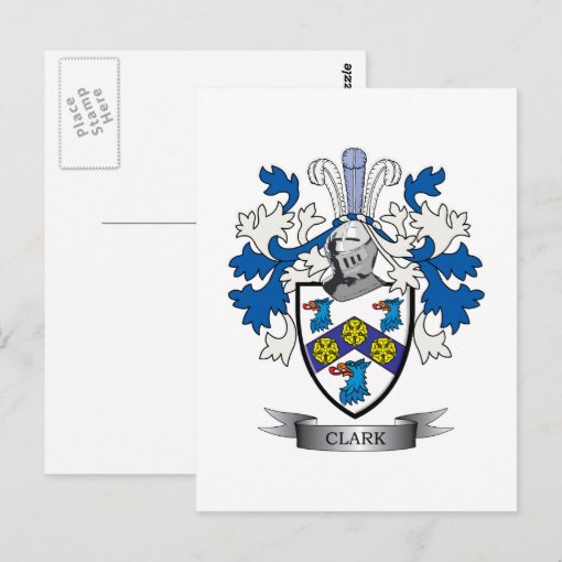 Clark Coat of Arms Postcard | Zazzle