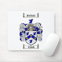 CLARK FAMILY CREST - CLARK COAT OF ARMS MOUSE PAD | Zazzle