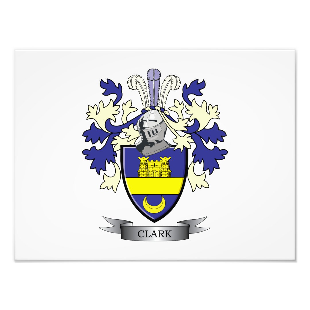 Clark Family Crest Coat of Arms Photo Print | Zazzle