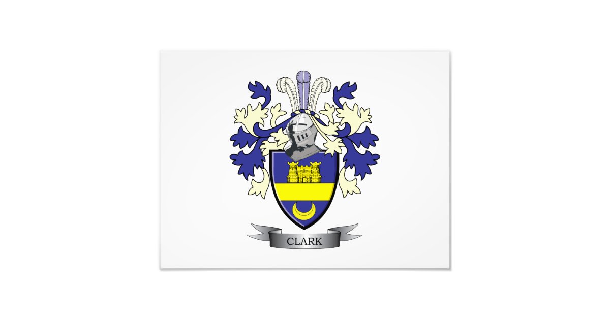 Clark Family Crest Coat of Arms Photo Print | Zazzle