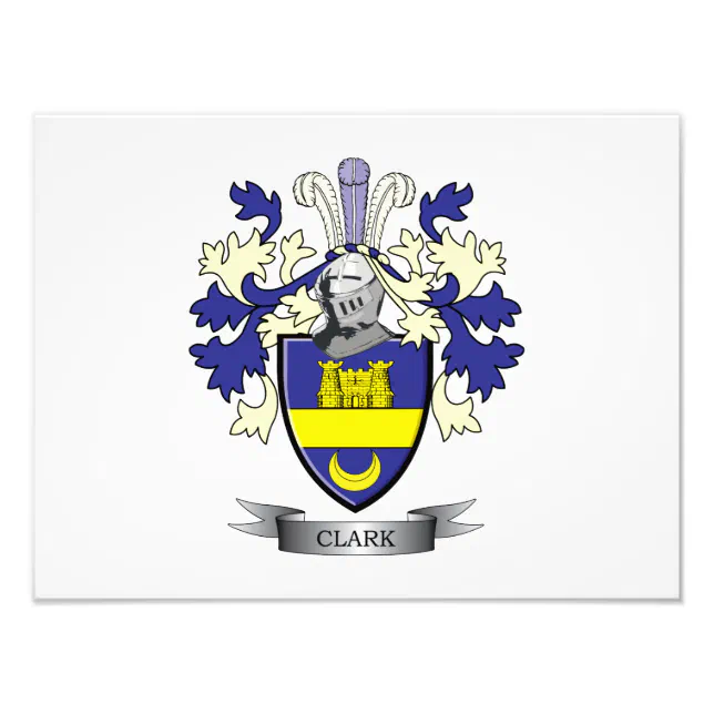 Clark Family Crest Coat of Arms Photo Print | Zazzle