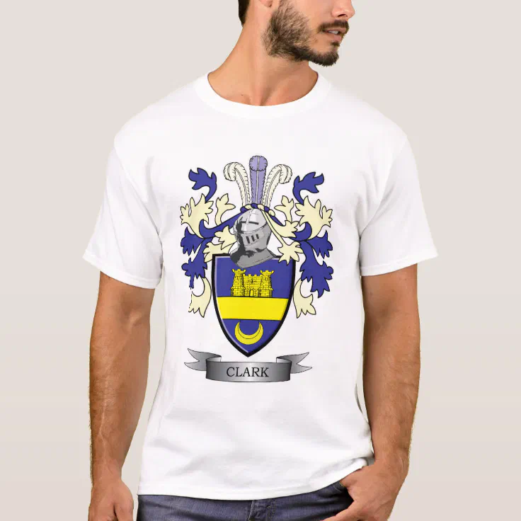 Clark Family Crest Coat of Arms T-Shirt | Zazzle