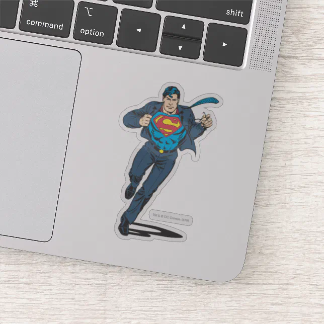 Clark Kent In Superman Suit Sticker | Zazzle