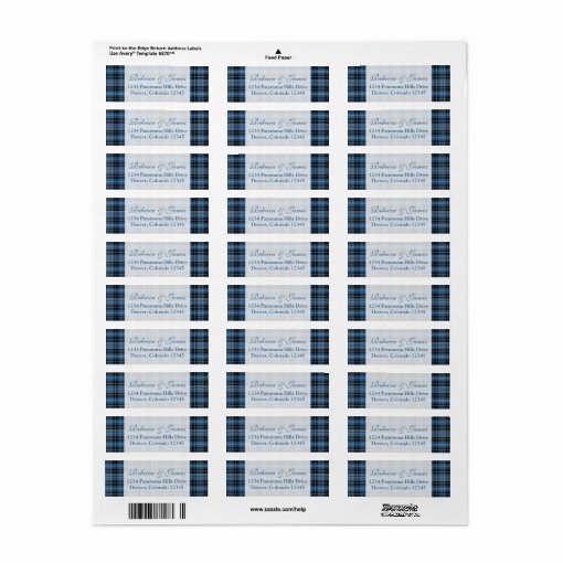 Clark Tartan Return Address Labels | Zazzle