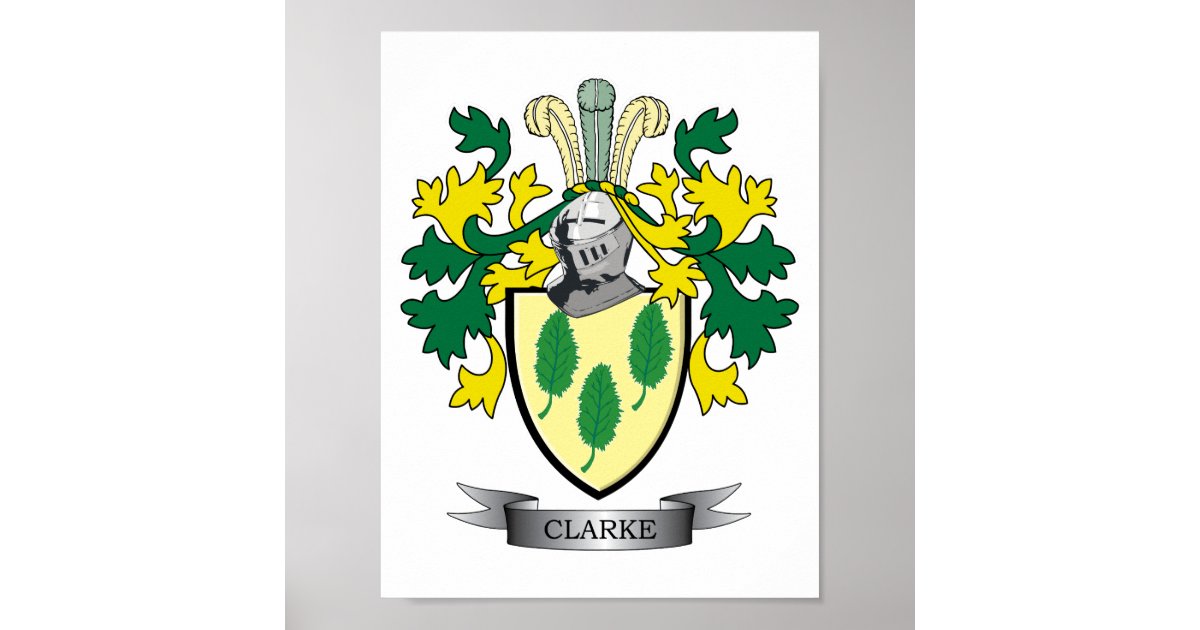 Clarke Coat of Arms Poster | Zazzle