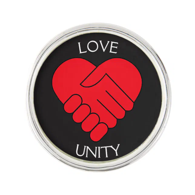 Clasped Hands Heart Design Lapel Pin | Zazzle