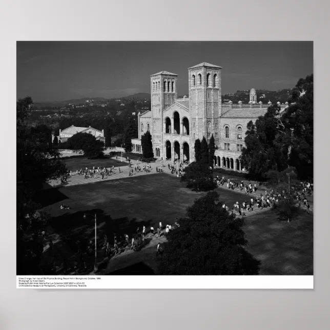 Class Change, from top of Old Physics Building Poster | Zazzle