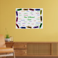 Class Names Poster - Crayons | Zazzle