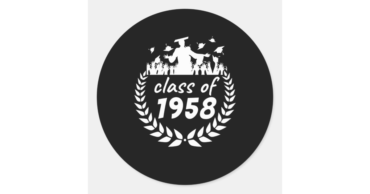 class of 1958 graduation or reunion design by year classic round ...