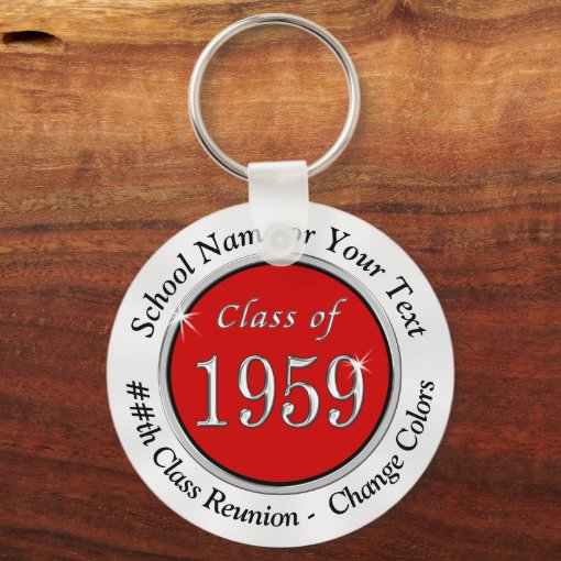 Class of 1959 Cheap Class Reunion Gift Ideas Keychain | Zazzle