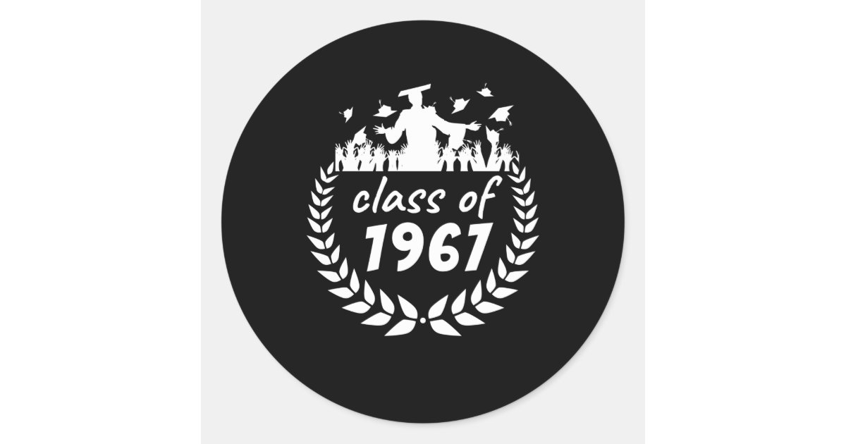 class of 1967 graduation or reunion design by year classic round ...