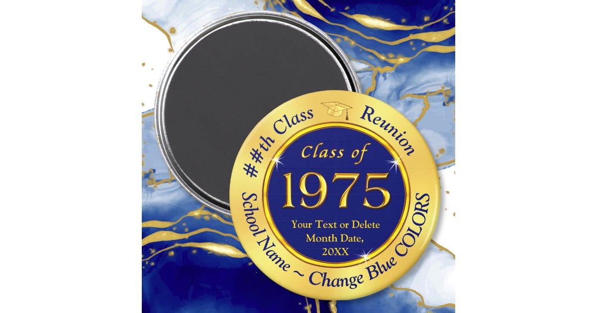 Class of 1975, Customizable Class Reunion Magnets | Zazzle