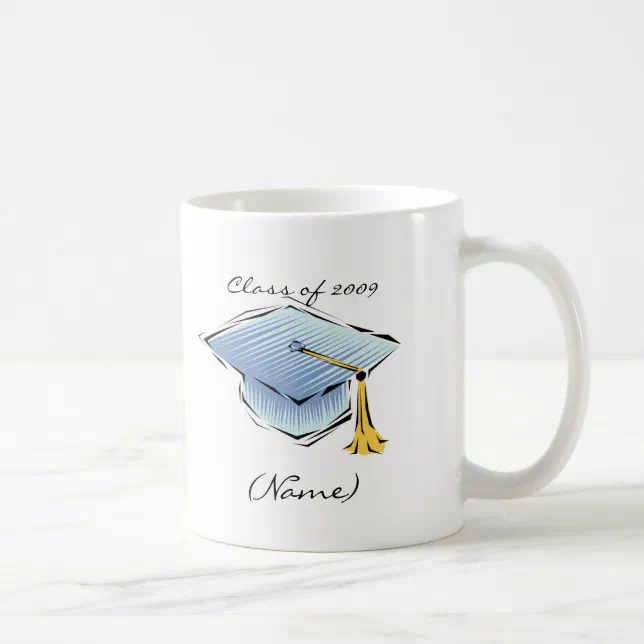 Class of 2009 Blue Graduation Cap Custom Mug | Zazzle