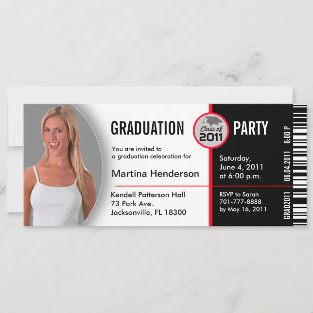 Class of 2011 Graduation Invitation TKT314 Ticket | Zazzle