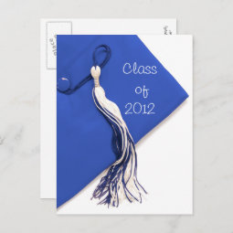 Class of 2012 Blue Cap Graduation Postcard | Zazzle