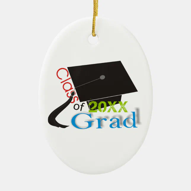 Class of 2012 Grad Graduation cap custom ornaments | Zazzle
