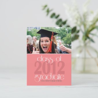 Class of 2012 Graduation Announcement Postcard | Zazzle