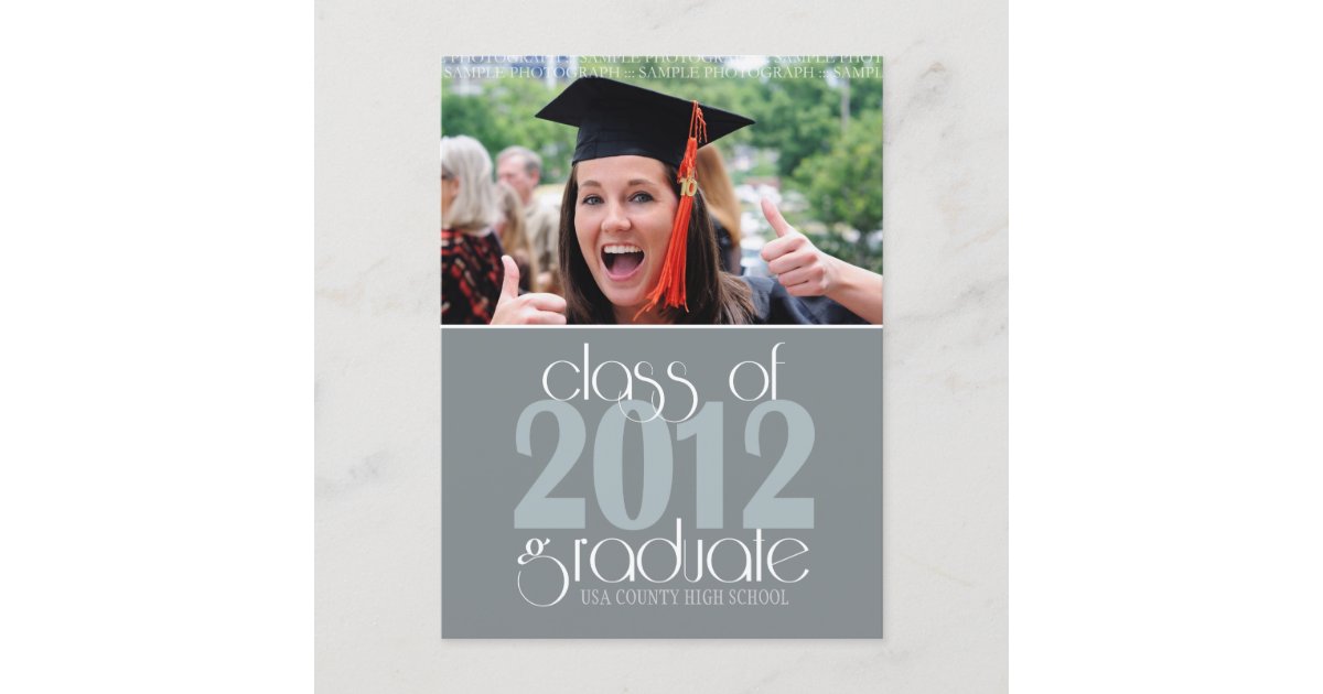 Class of 2012 Graduation Announcement Postcard | Zazzle