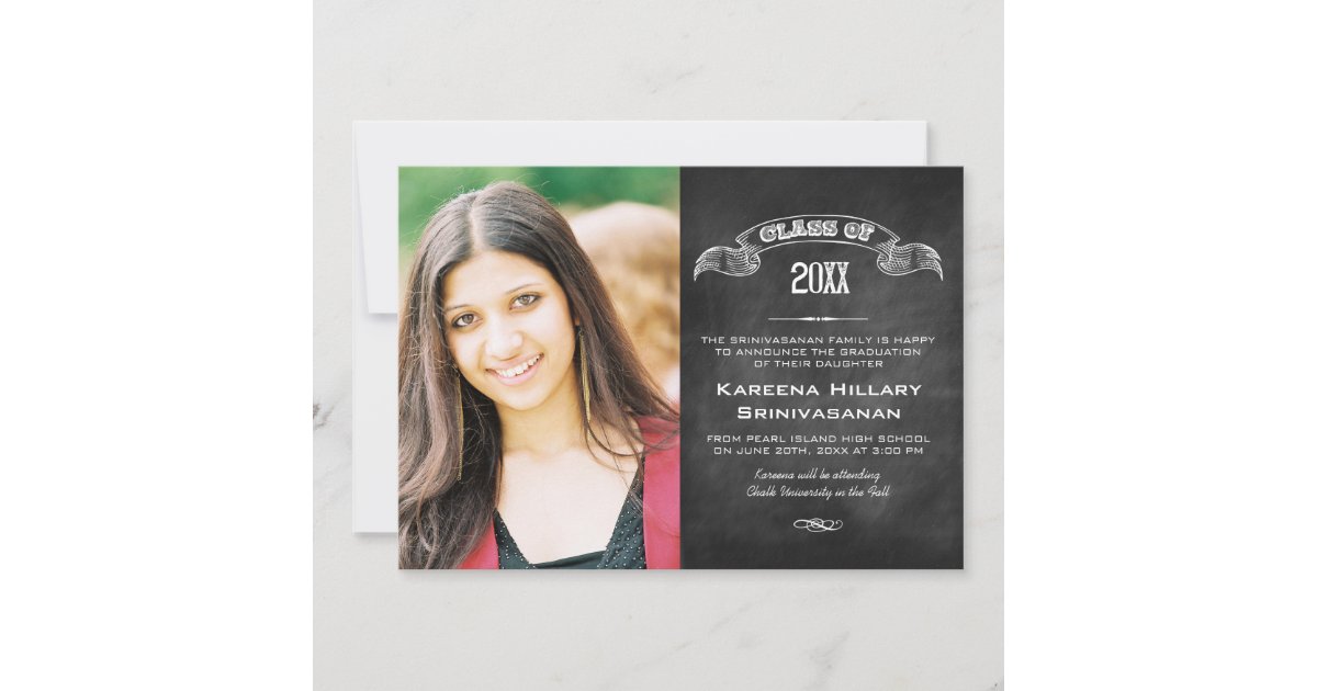 Class of 2013 Chalkboard Graduation Announcement | Zazzle