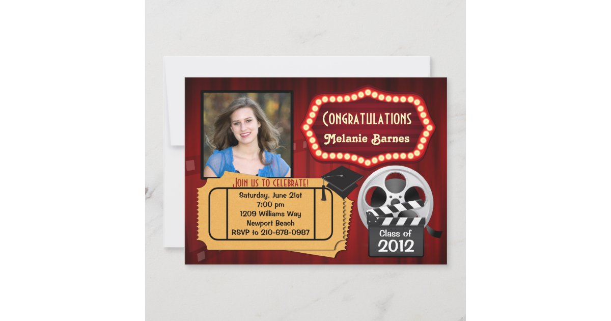 Class of 2013 Theater Graduation Invitation | Zazzle