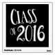 Class of 2016 Black and White Vintage Handwriting Wall Sticker | Zazzle