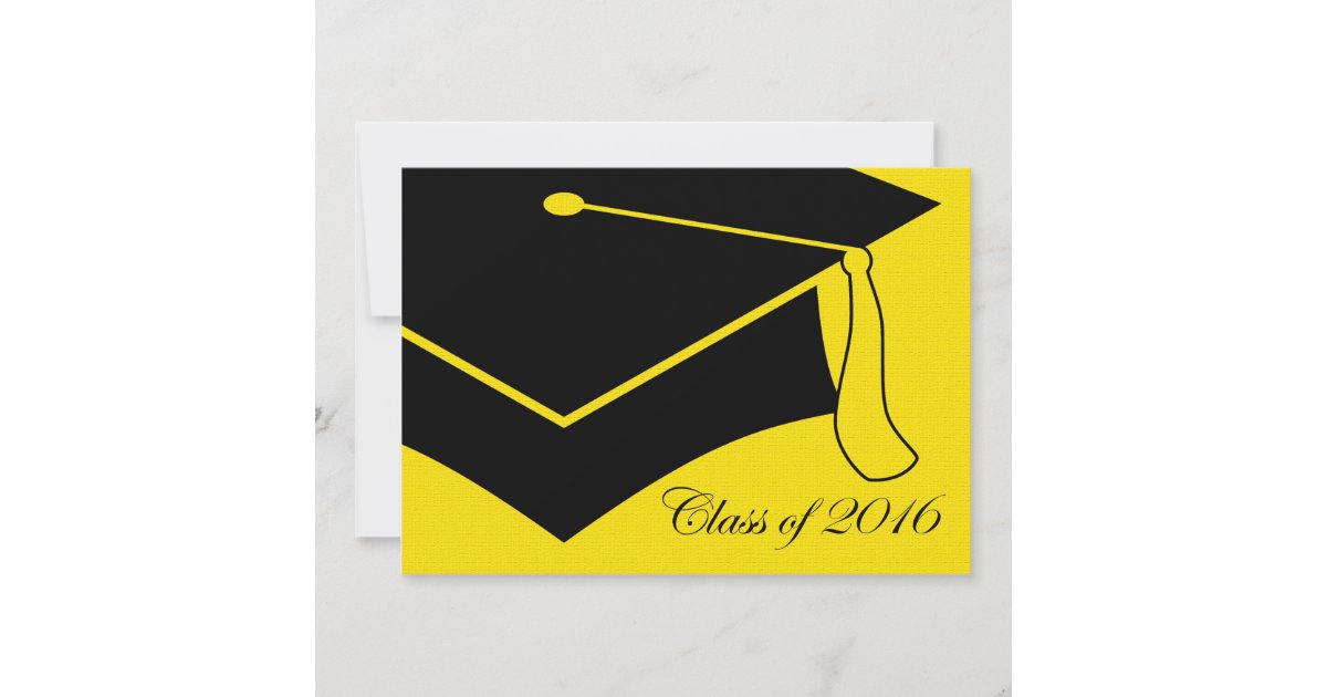 class of 2016 graduation cap invitation | Zazzle
